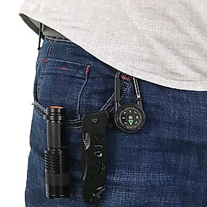 ALBATROSS Wild Survival Tools 3-in-1 Set Multi-Function Tool Combination with Tactical Folding Knife, Adventure Compass, Flashlight