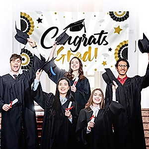 Graduation Banner 2023 - Graduation Decorations 2023 - Graduation Party Supplies 2023 - Large 71” x 40” Graduation Backdrop 2023 Decor - Congrats Grad Banners Yard Sign - Car Decorations for Parade