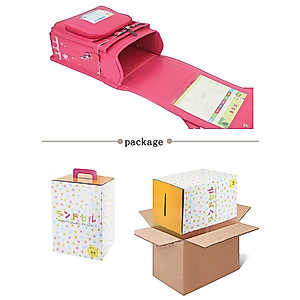 randoseru backpack ransel automatic janpanese school bag for kids PU leather waterpoof