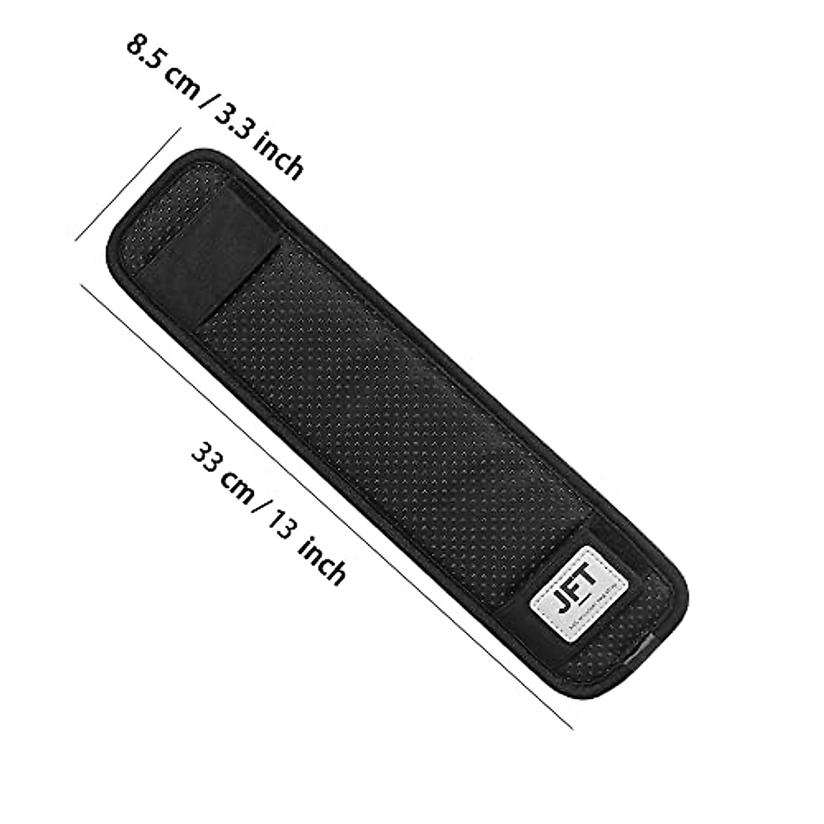 2 Pcs Universal Shoulder Strap Pads Replacement Soft Air Cushion Covers for Car Seatbelt Camera Guitar Bags Backpack - Black