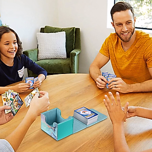 CaseBot Card Deck Box Compatible with MTG/TCG/CCG, Magnetic Game Card Case Large Size Fits Up 180+ Game Cards with PU Divider, Black