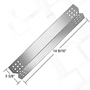 MONIBAQ 6 Pcs Flame Tamers for Nexgrill 720-0896 720-0896B 720-0882A 720-0888N 720-0864 720-0783E 720-0830H Replacement Parts, Stainless Steel Heat Plate Shields for Nexgrill Deluxe 6 Burner Grill