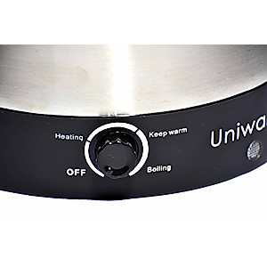 70019 Uniware 1.2 Liter Stainless Steel 304 Electric Cooker With Rotating Base