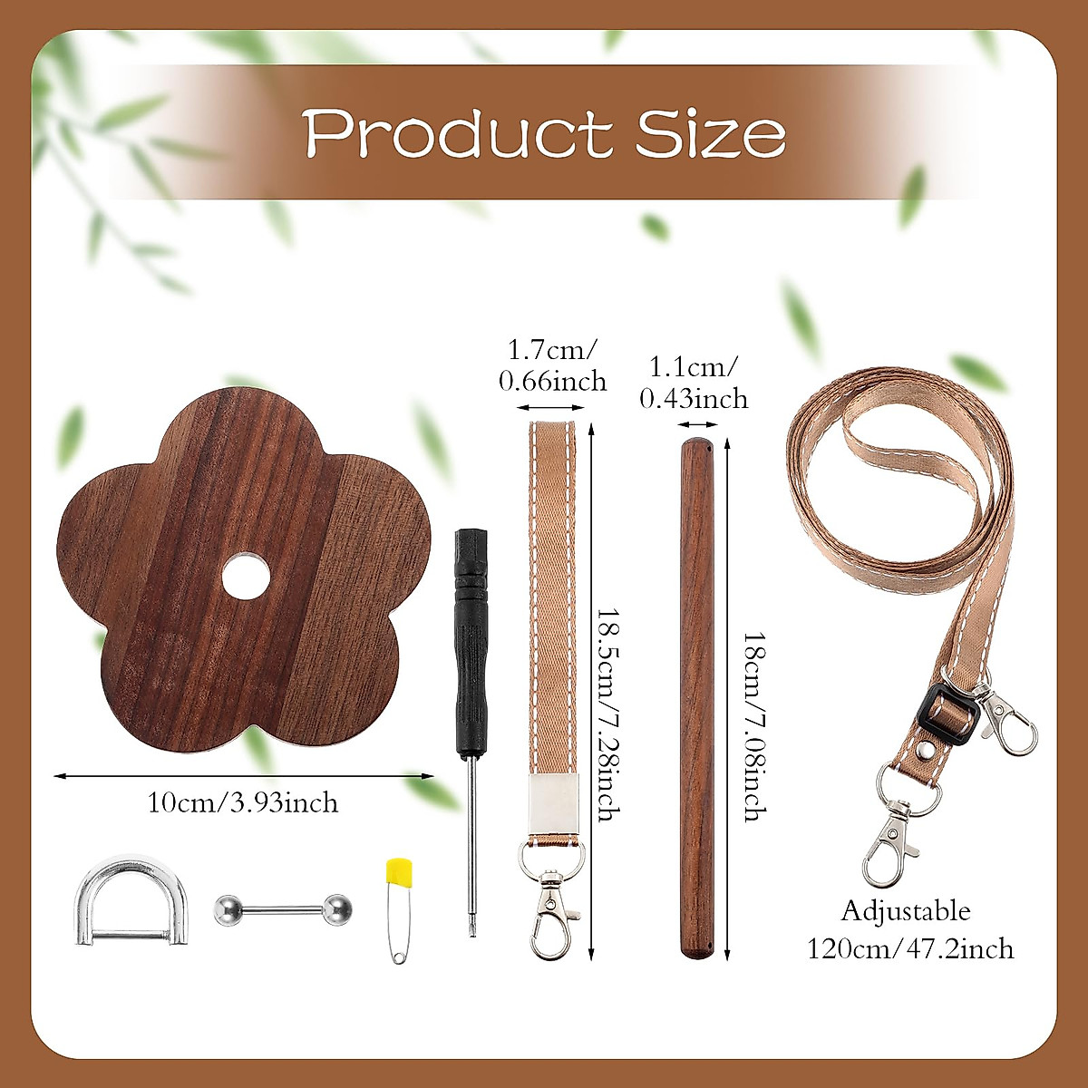 Adjustable Portable Wrist Yarn Holder with Crossbody Strap, Wooden Wrist Yarn Holder for Crocheting, Detachable Crochet Yarn Ball Holder, Yarn Ball Storage Rack for Knitting Craft Lovers Gift