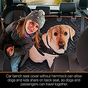 iBuddy Bench Car Seat Cover for Car/SUV/Truck, Waterproof Back Seat Cover for Kids Without Smell, Heavy Duty and Nonslip Pet Truck Seat Cover for Dogs, Machine Washable