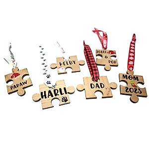 Hiding Place Boutique, Handmade Puzzle Teacher Ornament, Autism Kindergarten Classroom Christmas Personalize Pre K Gift Graduation Elementary Retirement Squad Crew Lunch Science Math Reading Writing