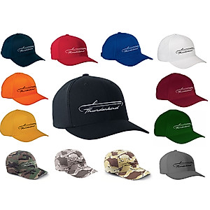 1961 1962 1963 Ford Thunderbird Convertible Classic Outline Design Flexfit hat Cap Large/XLarge Black