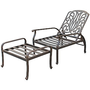 theWorldofpatio Elizabeth Cast Aluminum Powder Coated 9pc Outdoor Patio Sofa Deep Seating Chat Set - Antique Bronze