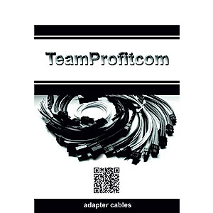 TeamProfitcom ATX 4 Pin Female to Motherboard CPU 8(4+4) Pin Male EPS 12V Converter Adapter Extension Cable Braided Sleeved for Power Supply 9 inches (2 Pack)