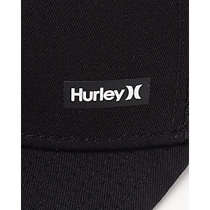Hurley Men's Caps - Flat Brim Snap Back Baseball Cap Supply Trucker Hats for Men, Size One Size, Black