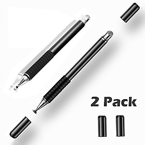 ORIbox Universal Stylus Pencil, Disc Stylus Touch Screen Pens for All Capacitive Touch Screens Cell Phones(2 in 1 Precision Series), Black (Oribox Stylus Pen P1PEN)