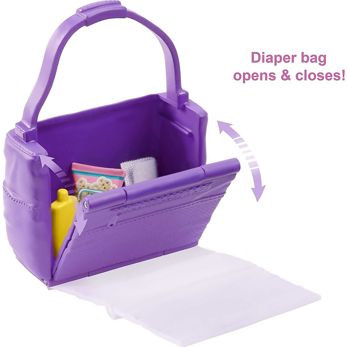 Barbie Skipper Babysitters Inc Doll & Accessories, Feeding & Bath Set with Color-Change Baby Doll, Tub & Accessories