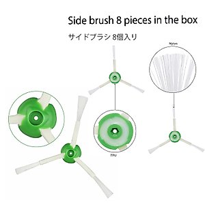 JoyBros Replacement Parts Accessories for iRobot Roomba evo Combo e5 e6 i1 i2 i3 i4 i5 i6 i7 i8 j5 j7 j8 Plus,2 Set Rubber Brushes 8 Filters/HEPA 8 Side Brushes