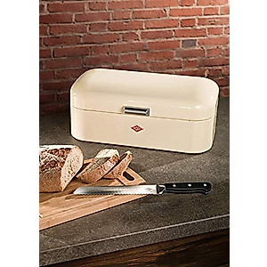 Wesco Grandy – German Designed - Steel bread box for kitchen / storage container, White