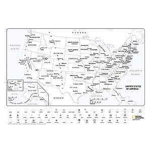 National Geographic United States Coloring Map (Poster Size: 36 x 24 in) (National Geographic Reference Map)