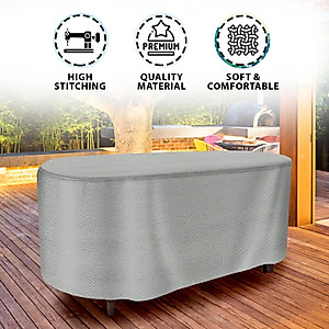 Patio Large Waterproof Oval Table Cover - Outdoor Patio Table Washable - Heavy Duty Furniture 84X42X28 Inch Oval Table Cover