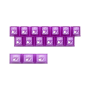 Taihao Cubic Playing Cards doubleshots keycaps gaming keys OEM mechanical keyboards keycaps profile Blue Grey Red Green Purple (Poker16 Key Green x1)