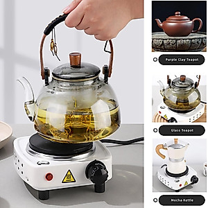 500W 110V Electric Stove, Multifunctional Small Hot Plates For Cooking, Portable Stainless Steel Single Burner Countertop Stove Infrared Burner with Indicator Light, with Thermal