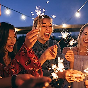 Newhouse Lighting Outdoor String Lights with Hanging Sockets Weatherproof Technology Heavy Duty 48-foot Cord 18 Lights Bulbs Included (3 Free Replacement), Black