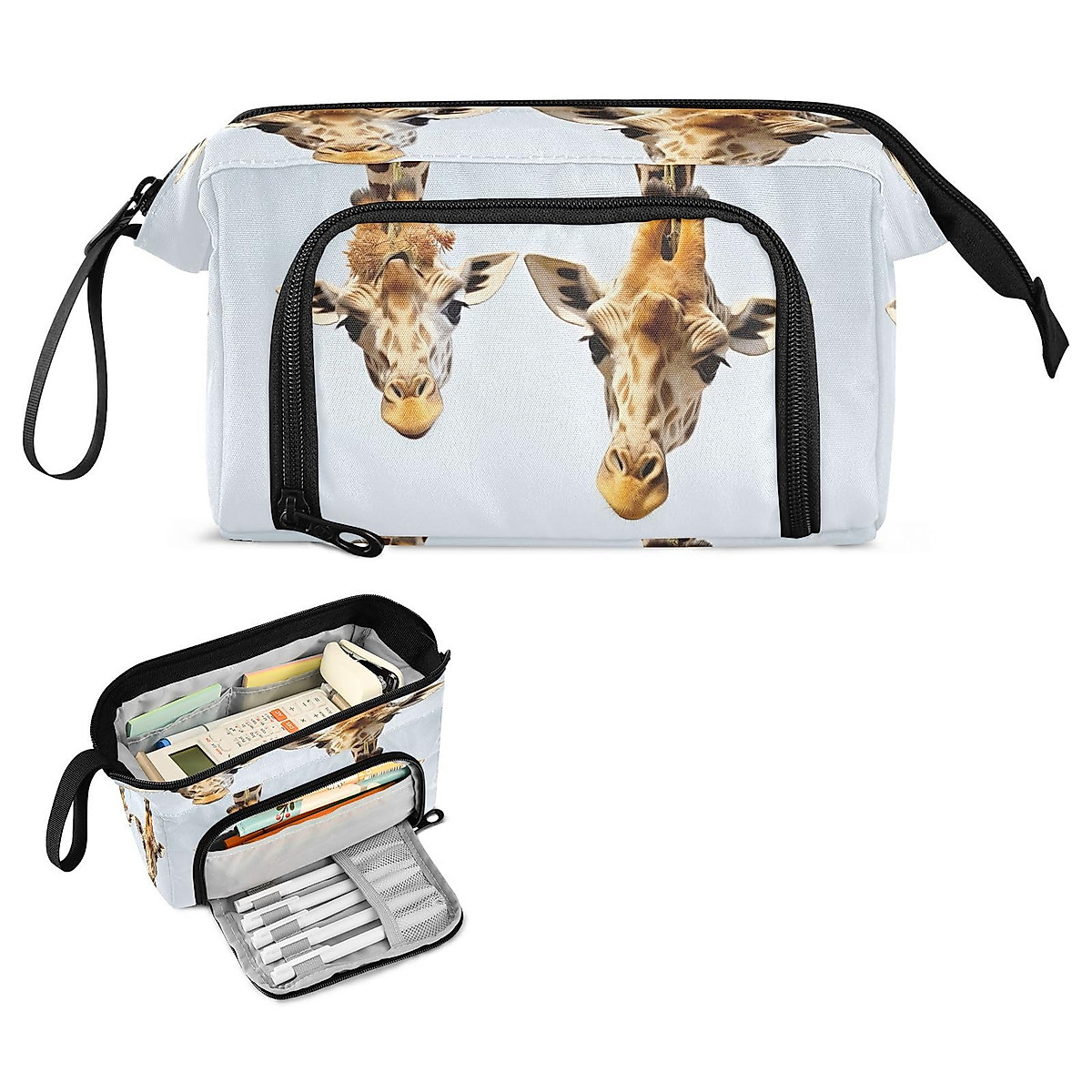 Joko Ivery Cute Giraffe Large Capacity Pencil Case Pouch Zipper Pen Bag Pencil Case Pencil Box Organizer for Teen Girls Boys Office Nurse Preppy School Supplies Stuff Gifts