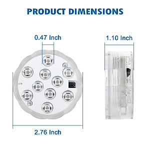 Obcursco Wireless Boat Lights, Battery-Powered RGB Multi-Color Submersible LED for Interior, Deck, and Courtesy Lighting, Ideal for Pontoon, Kayak, Fishing, and Jon Boats (4 PCS)