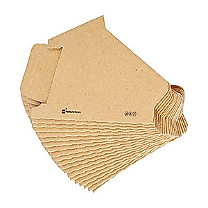 Restaurantware Bio Tek Kraft Paper Small Taco Holder - Greaseproof - 4" x 1 1/4" x 2 1/4" - 200 count box