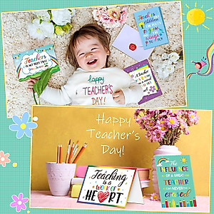 Jetec 24 Sets Teacher Thank You Cards Teacher Appreciation Gift Cards Bulk for Teachers Day Teacher Best Teacher Ever Card Teacher of the Year Appreciation Gifts (Appreciation)