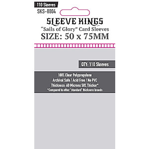 Sleeve Kings Sails of Glory Card Sleeves (50x75mm) - 110 Pack, 60 Microns