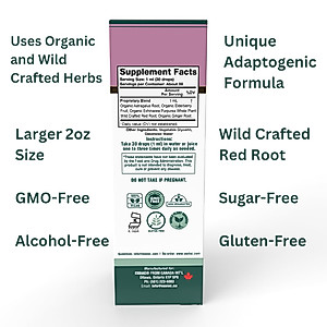 Lymphatic Drops, All Natural Concentrated 5 Herb Formula Alcohol-Free, Sugar-Free, Whole Plant Certified. 2oz up to 2 Months Supply. 100% Vegan Herbal Supplement, Certified Kosher