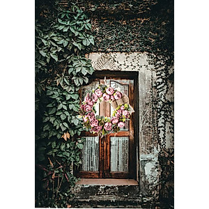 Wreaths for Front Door 24 inch Fall Wreaths Door Wreaths for Front Door with Peony Grapevine Base in Spring Summer Autumn Winter Wreaths for Indoor Outdoor