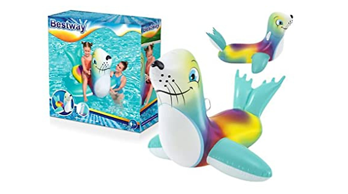 Bestway Seal Pool Float for Kids - Inflatable Ride-On with Handles