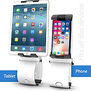 Clamp Champion Pro - Universal Tablet and Cell Phone Holder and Stand for The Couch, Bed, Car, Kitchen, Leg, Office, Airplane, Pillow - Fits 3 Inch to 12 Inch Devices (Black)