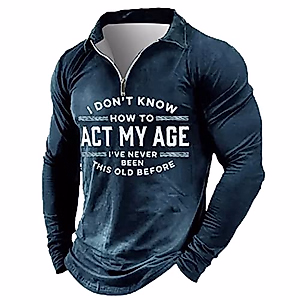 Long Sleeve Shirts for Men Mock Turtleneck for Men Men's t-Shirts Big and Tall Shirts for Men 3xlt Shirts for Men Big and Tall Small Stocking Stuffers top Husband Gifts