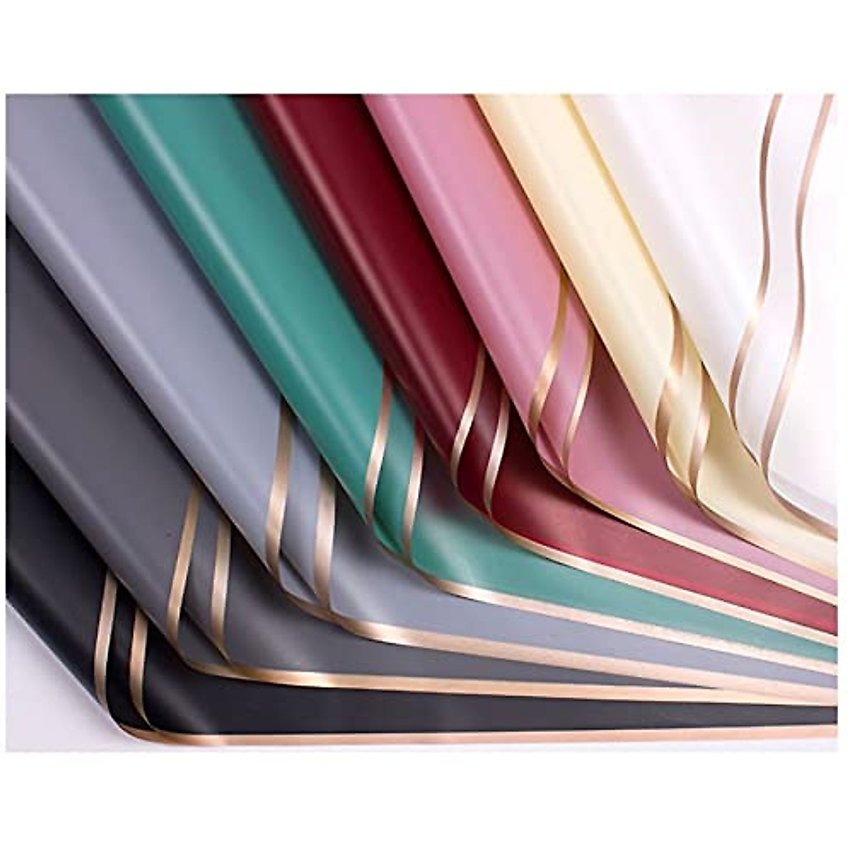 Xshelley (24pcs 8 colors 22.8 * 22.8 inches flower shop bouquet, DIY crafts, gift packaging or gift box packaging, waterproof flower wrapping paper