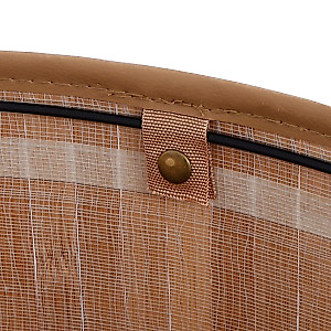 GOFLAME Corner Bamboo Laundry Hamper with Lid and Removable Liner, Washing Clothes Basket Storage Bin with Handle, Suitable for Bedroom, Bathroom, Laundry (Natural)