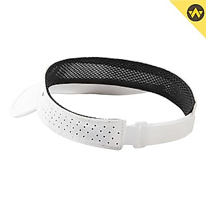 WANDER Sports Sun Visor Hats Adjustable Running Golf Tennis Mesh Folding Cap for Women Men(White)