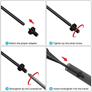 Lyska Rifle Pistol Laser Bore Sighter for .17 to 12GA Caliber All Gun, Universal Lasel Barrel Scope Aim Bore Sighting with 2 Sets of The Batteries