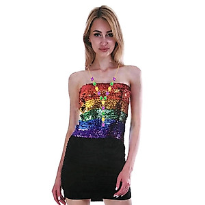 ZOLEAROPY Mardi Gras Necklace Glitter Purple Green Gold Y Drop Necklace for Women Mardi Gras Carnival Parade Party Jewelry Gift (mardi gras Y Necklace)