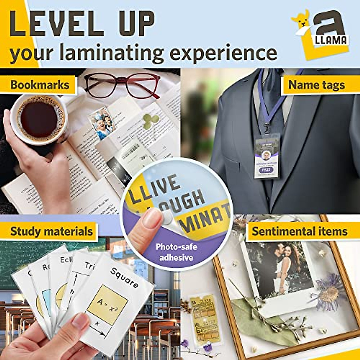 Thermal Laminating Pouches, 4.3 x 6.3 Inches, 3 Mil Thick, 50 Pack, Suited for Picture Size Laminating Sheets 4 x 6