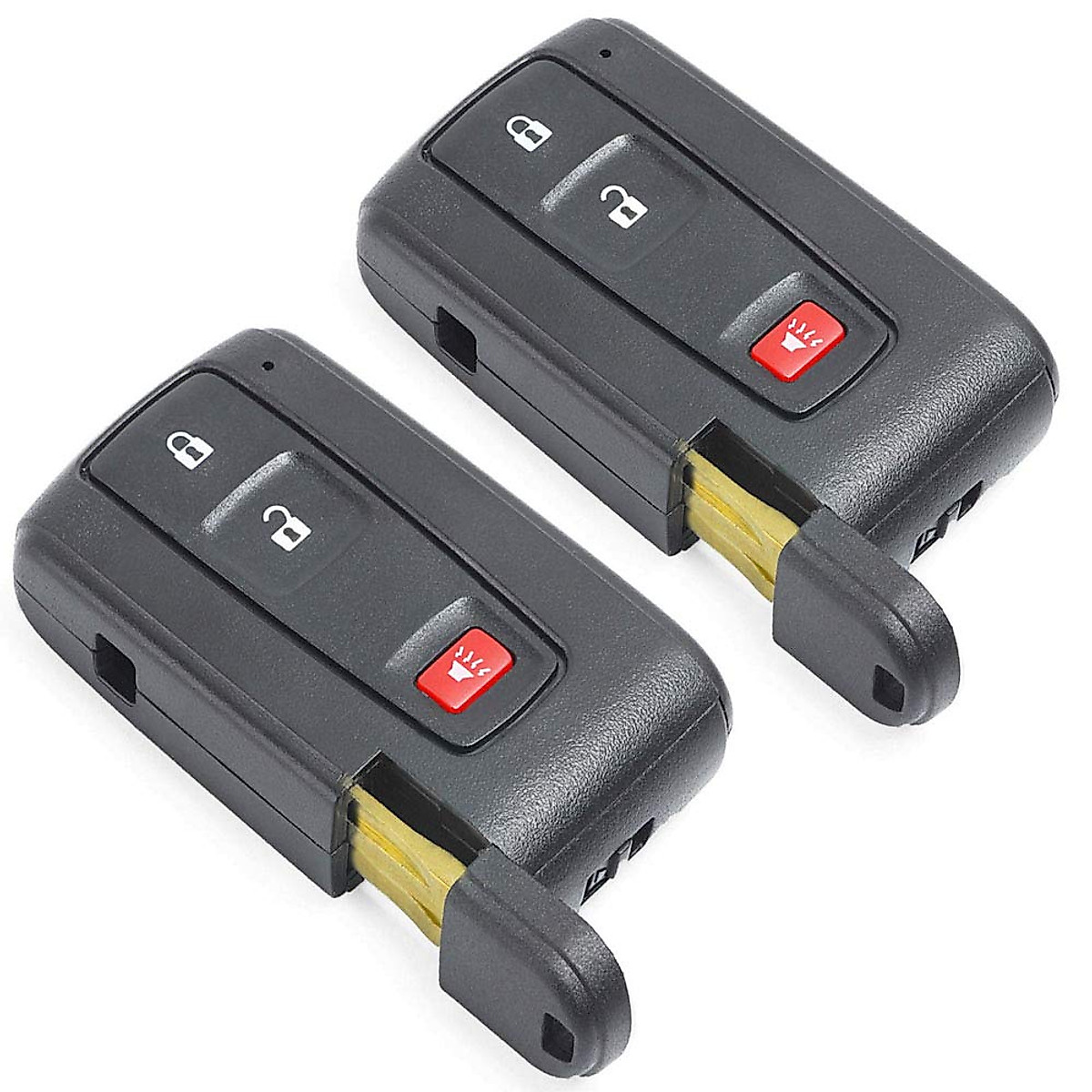 Beefunny Replacement with Blank Key Smart Remote Key Shell Case Fob 3 Button for Toyota Prius 2004-2009 (1)