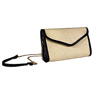 Straw Shoulder Bag, Grand Harmony Straw Crossbody Clutch Purses for Women Evening Small Purse Beach Envelope Handbag