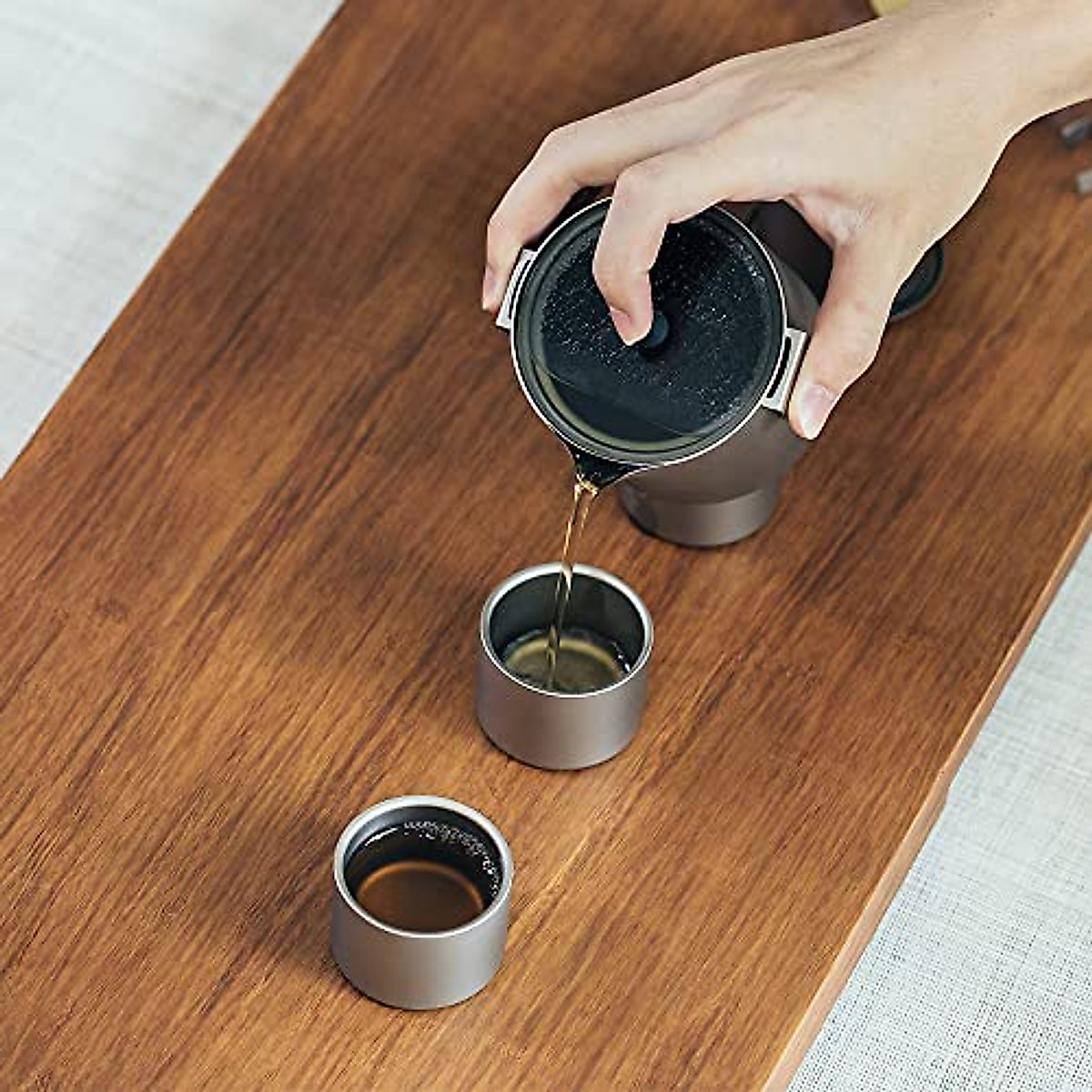 Keith Titanium Tea Set (3 Double-Wall Cups only - Ti3926)