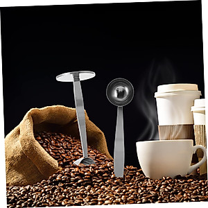 Anneome 2 Pcs Coffee Spoon Coffee Tamper Coffee Bean Press Coffee Machine Coffee Beans Espresso Honey Spoons Stainless Steel Tampers Creative Coffee Pressers Household Pound Stick Tool