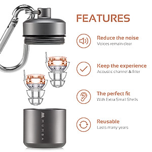 High Fidelity Concert Earplugs, Reusable Musicians Ear Plugs, 24dB Advanced Filter Technology Ear Protection for Music Festivals, DJs, Musicians