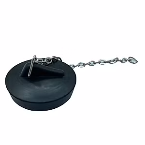 Gllehkt Universal Rubber Bath Plug with Chain Drain Stopper Handy Rubber Bath Plug for Kitchen & Bathroom Sinks 40mm Great
