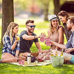 VOISEN Paper Popcorn Bags,100 Pack 1oz Popcorn Bags Individual Servings, Popcorn Bags Bulk for Popcorn Machine, Party, Movie Nights, Carnival Party