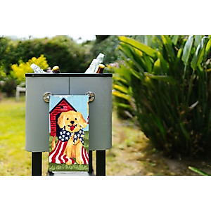 4th of July USA Home Decor Patriotic Puppy Dog Yellow Lab Kitchen Towel Set