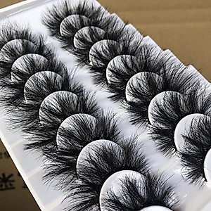 GMAGICTOBO False Eyelashes Fluffy Wispy Eyelashes Faux 3D Mink Lashes Thick Volume Long Soft Dramatic Strip Eye Lashes Pack 8 Pairs