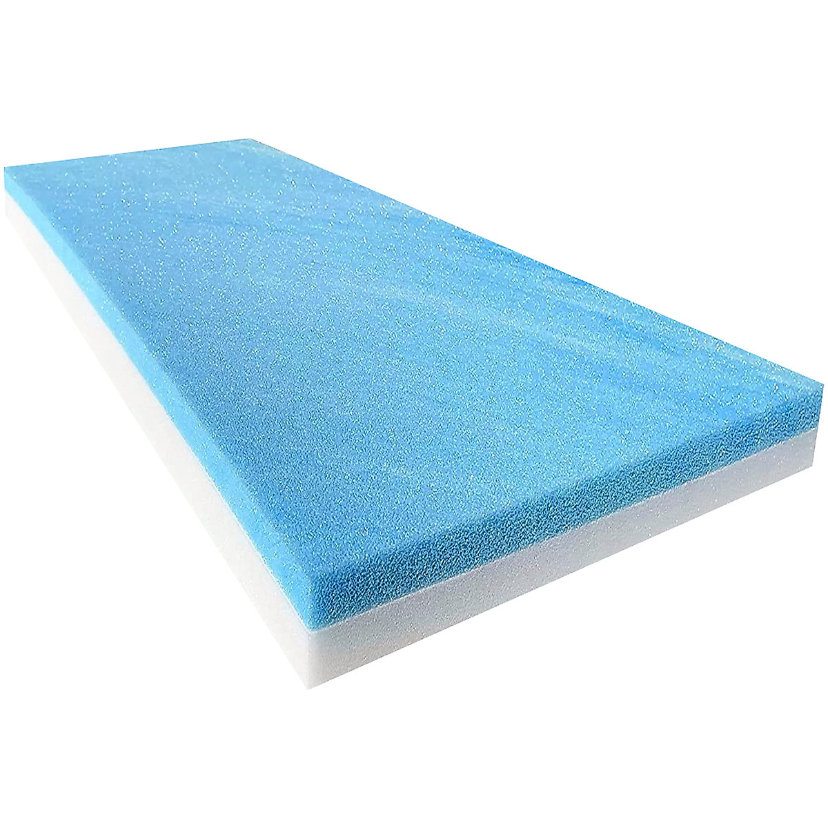 FoamTouch 2x24x72GMF11 matresses, 2" x 24" x 72", Turquoise on White