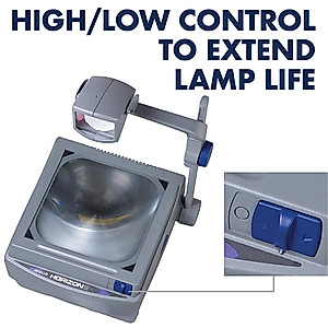 Apollo Overhead Projector, Horizon 2, 2000 Lumen Output, 10" x 10", Closed Head (V16002M), Gray